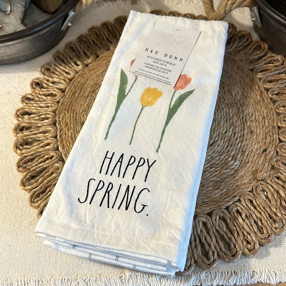 Rae Dunn | Kitchen | Rae Dunn Spring Flowers Towels 3 Pack | Poshmark